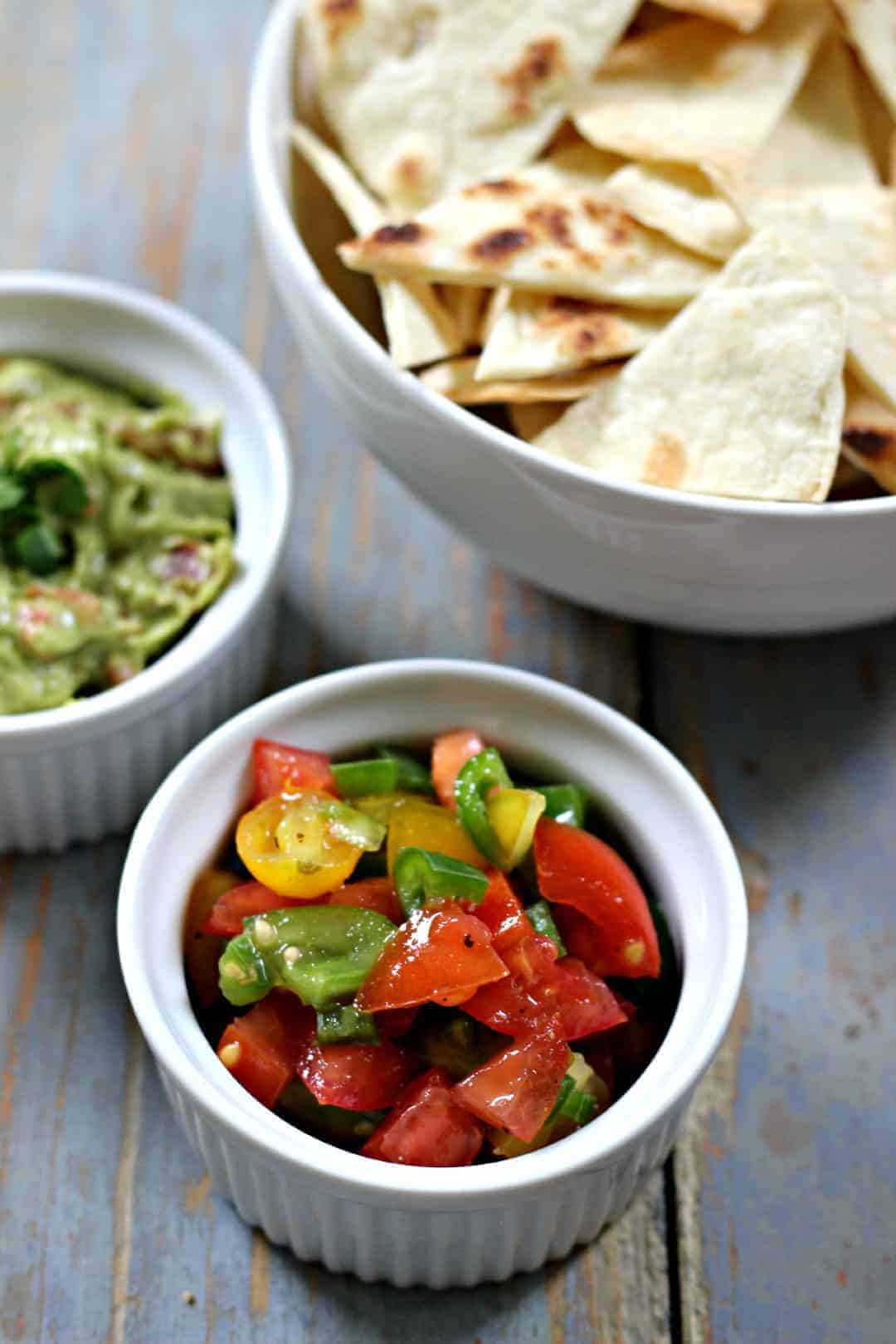 Homemade Tortilla Chips + Easy Salsa & Guacamole - The Kiwi Country Girl