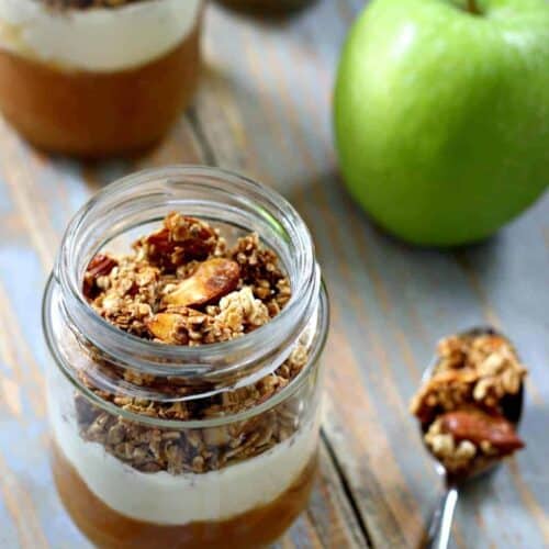 Layered Apple Crumble Jars - The Kiwi Country Girl