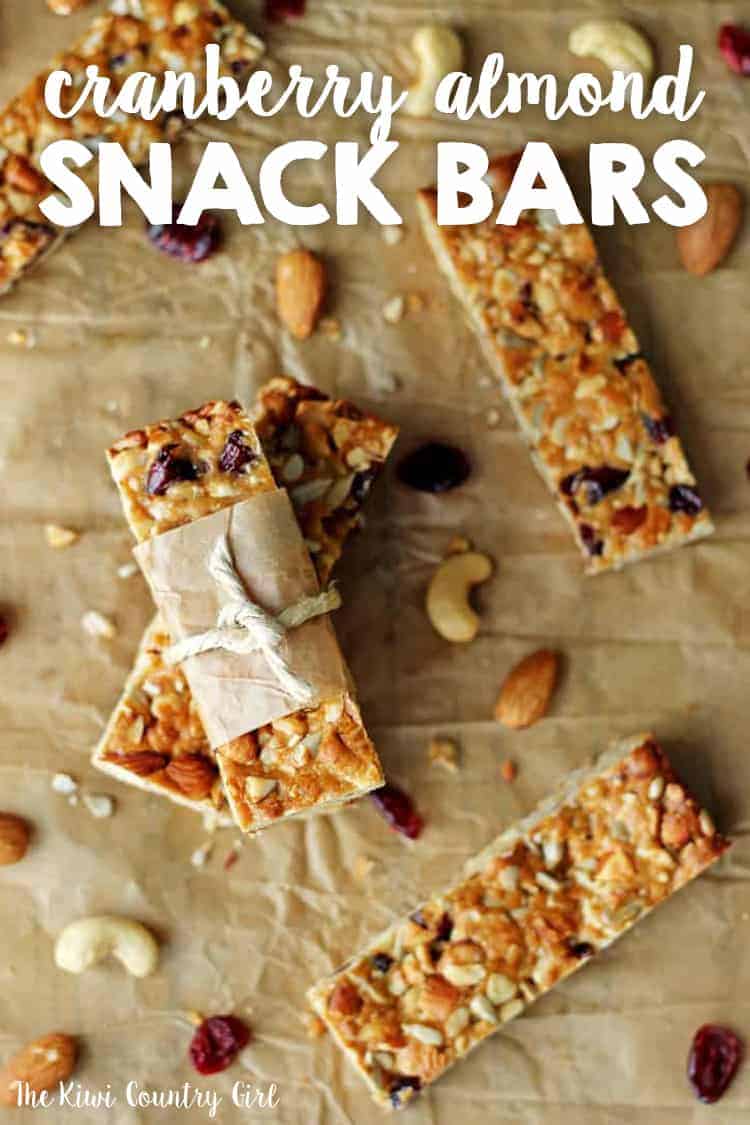 Cranberry Almond Snack Bars - The Kiwi Country Girl