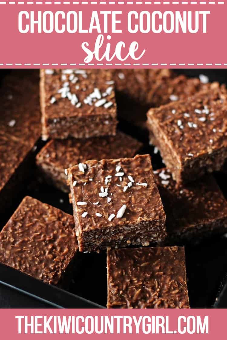 Chocolate Coconut Slice {aka chocolate fish slice!} - The Kiwi Country Girl