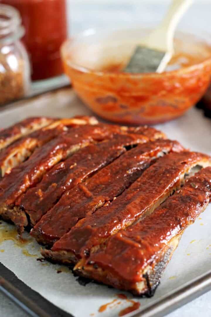 Oven Baked BBQ Pork Ribs - The Kiwi Country Girl