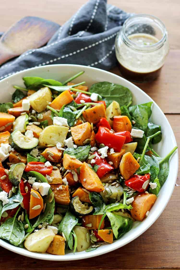 Easy Roast Veggie Salad - The Kiwi Country Girl