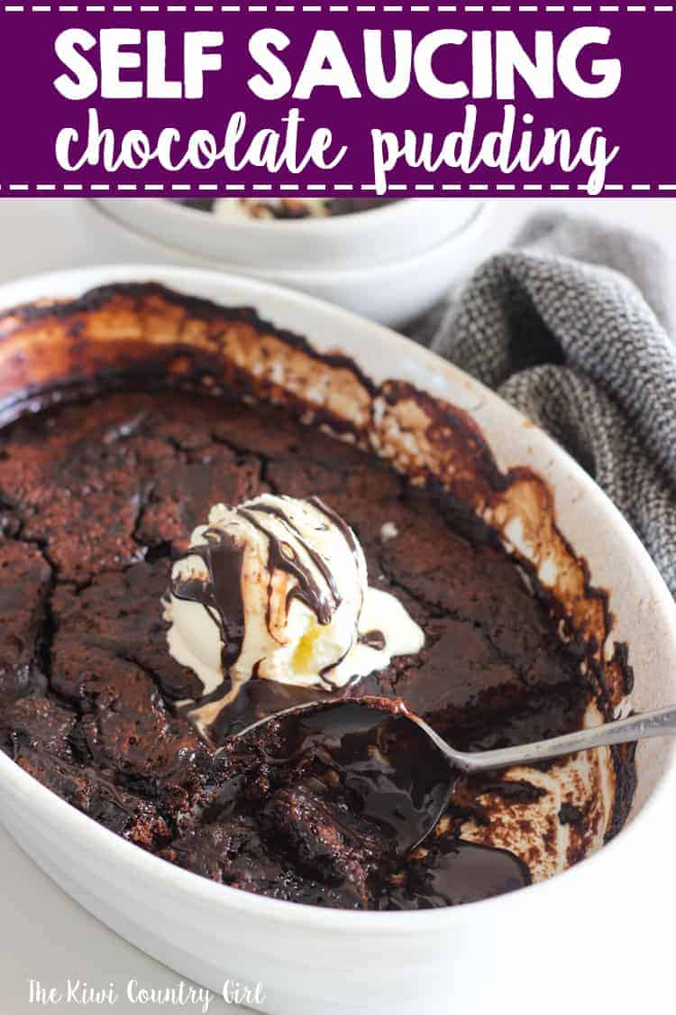 Chocolate Self Saucing Pudding - The Kiwi Country Girl