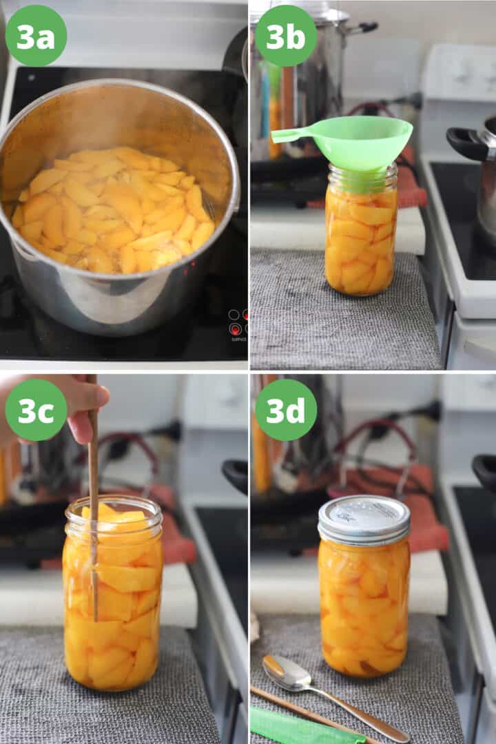 How to Bottle Peaches (water bath method) - The Kiwi Country Girl