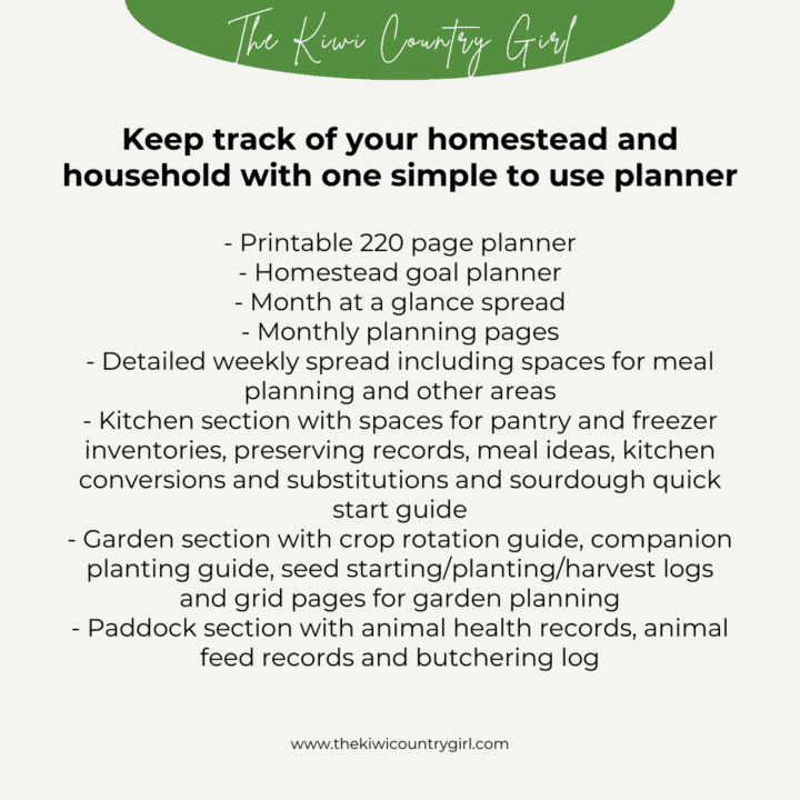 2026 Homestead Planner - The Kiwi Country Girl